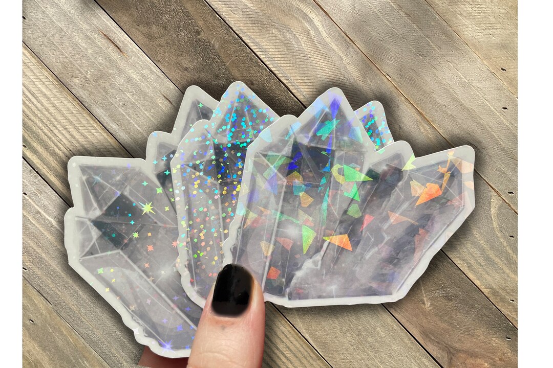 Holographic Smokey Quartz Crystal Waterproof Vinyl Stickers - Etsy