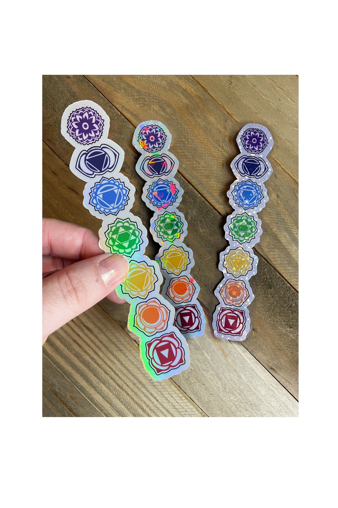 Chakra Holo Vinyl Waterproof Stickers Laptop Decal Hydro Flask Chakra ...