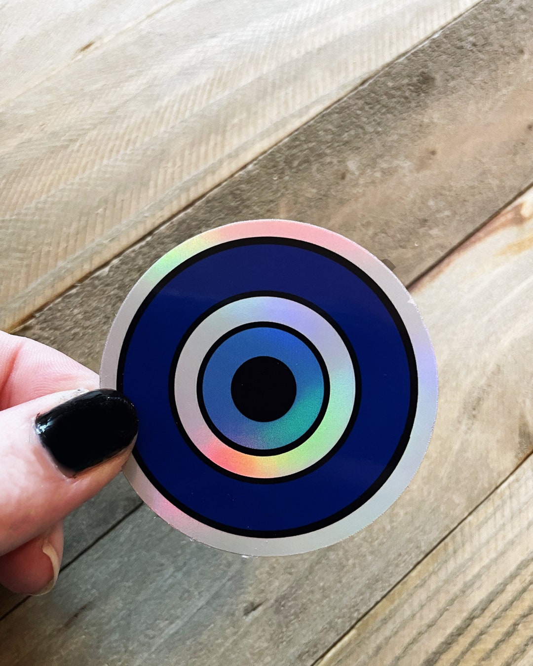 Evil Eye All Seeing Eye Holographic Vinyl Waterproof Stickers | Laptop ...