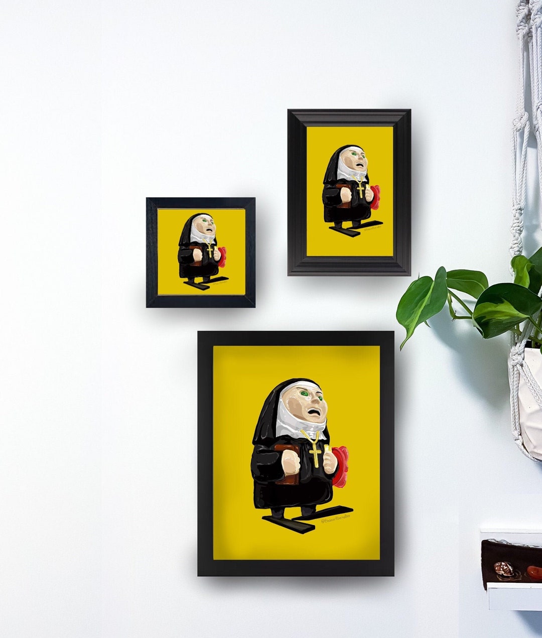 Nunzilla Art Print Illustration 4x4 4x6 8x10 House Warming Unique Funny ...
