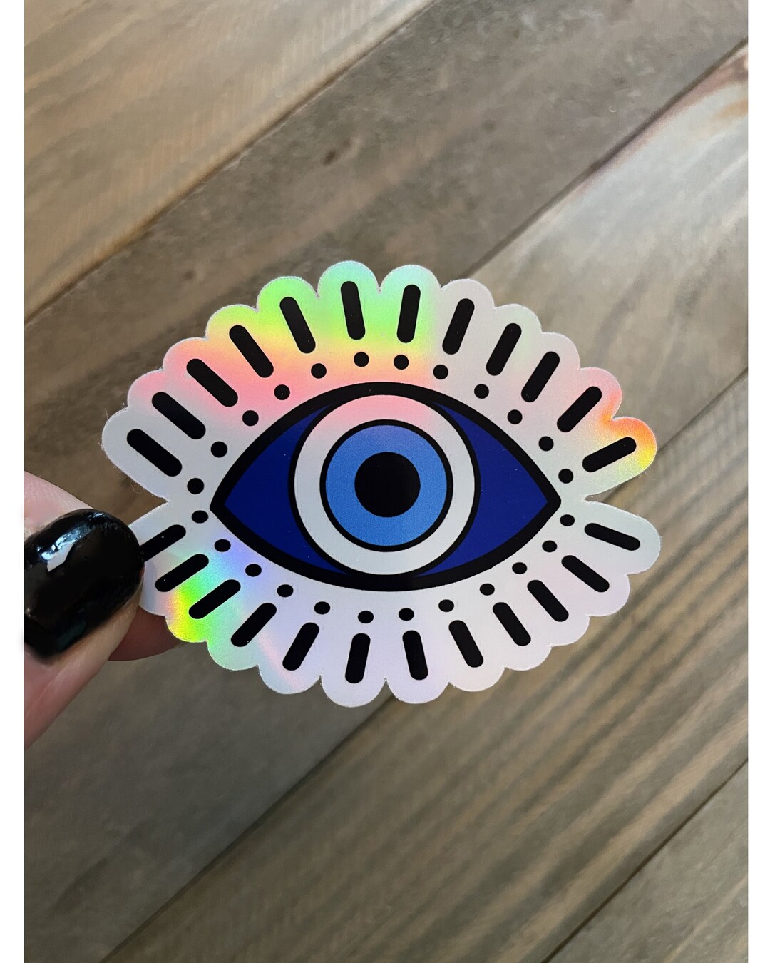 Evil Eye Holographic Sticker Variation | Waterproof Vinyl | All Seeing ...