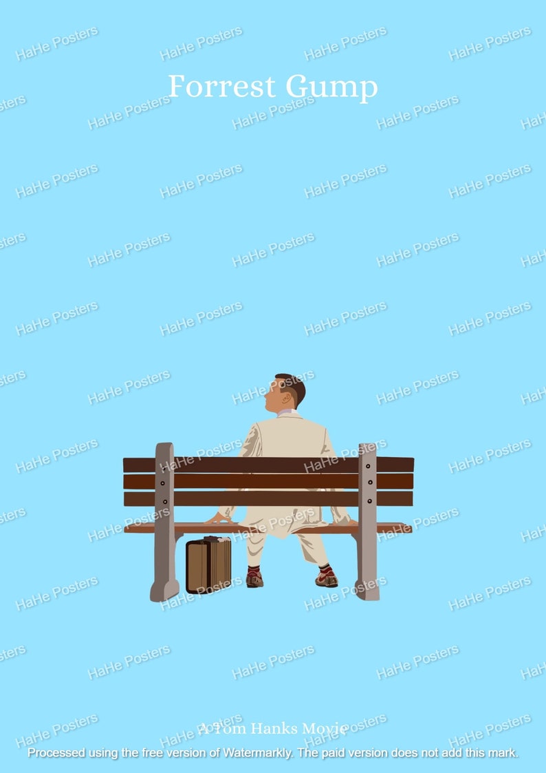 Forrest Gump Movie Poster Minimalistic Art - Etsy