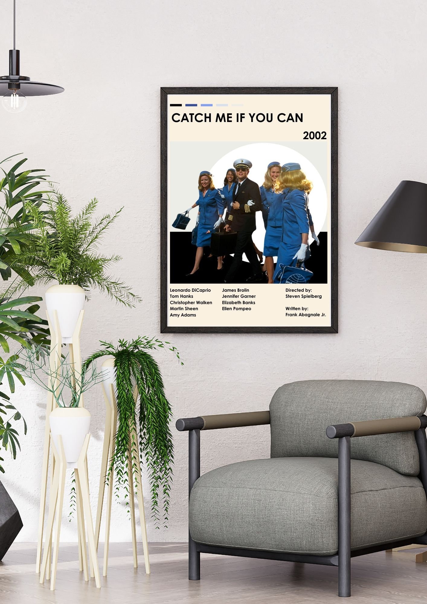 Catch Me If You Can Movie Poster Leonardo Dicaprio and Tom Hanks - Etsy