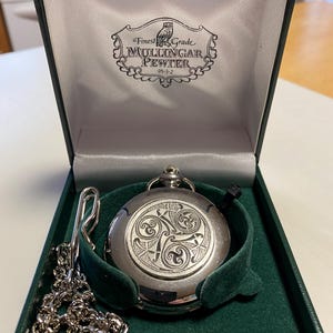 Mullingar Pewter Irish Pocket Watch - Etsy