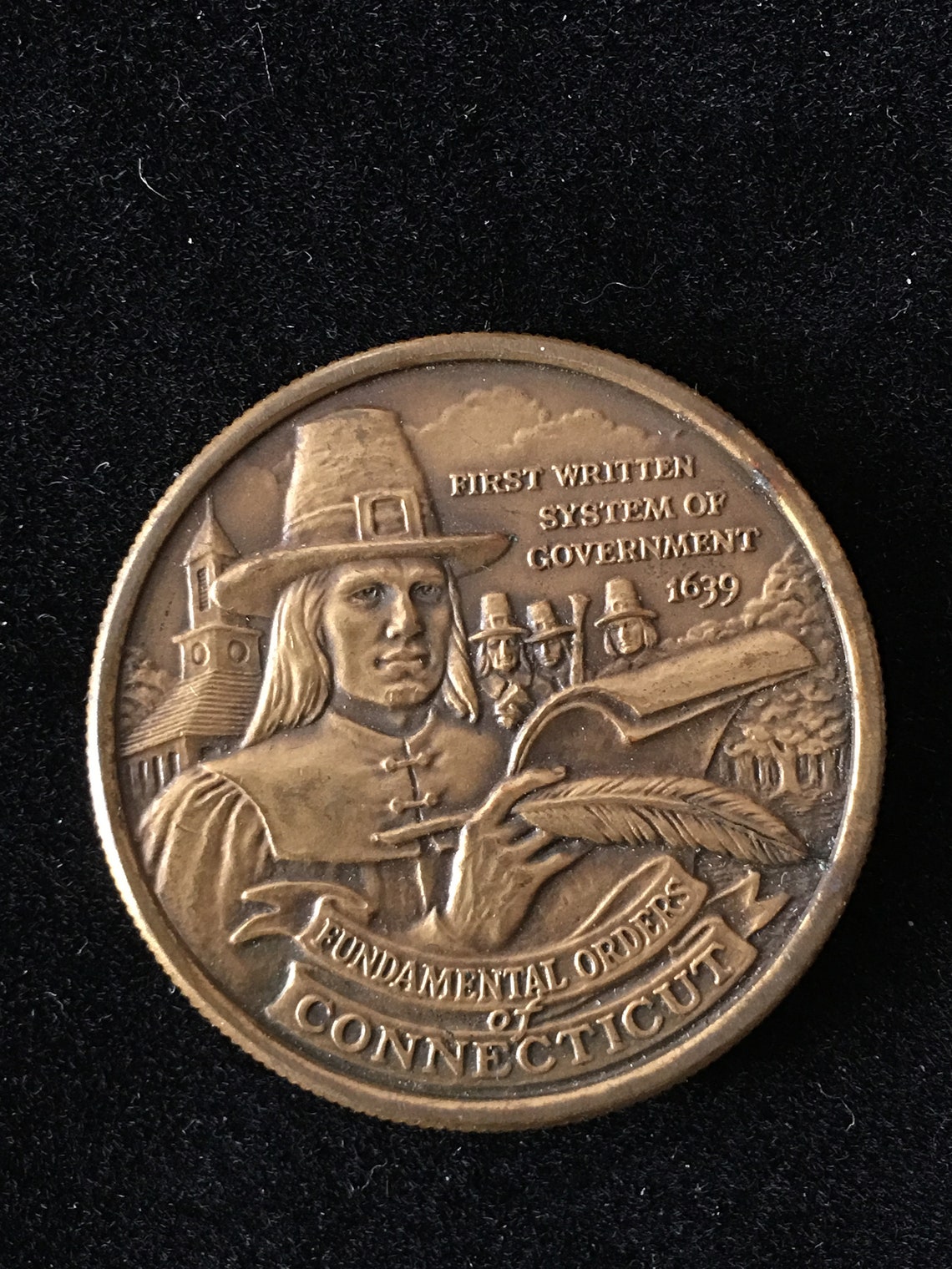 Bronze Connecticut Bicentennial Commemorative - Etsy