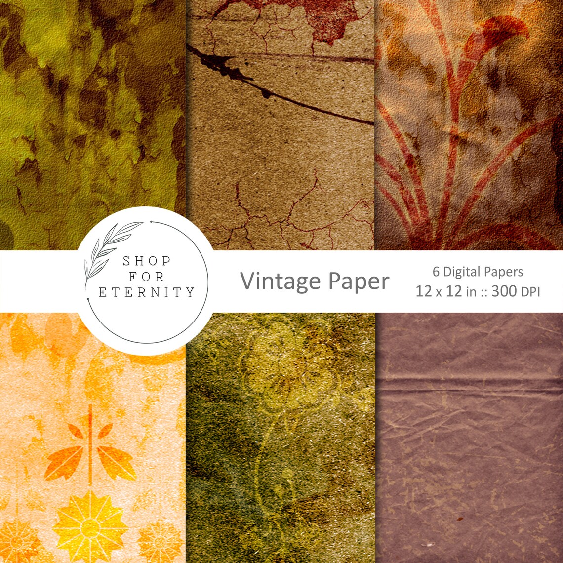 Old Paper Textures Digital Paper, Printable Aged Paper Textures ...