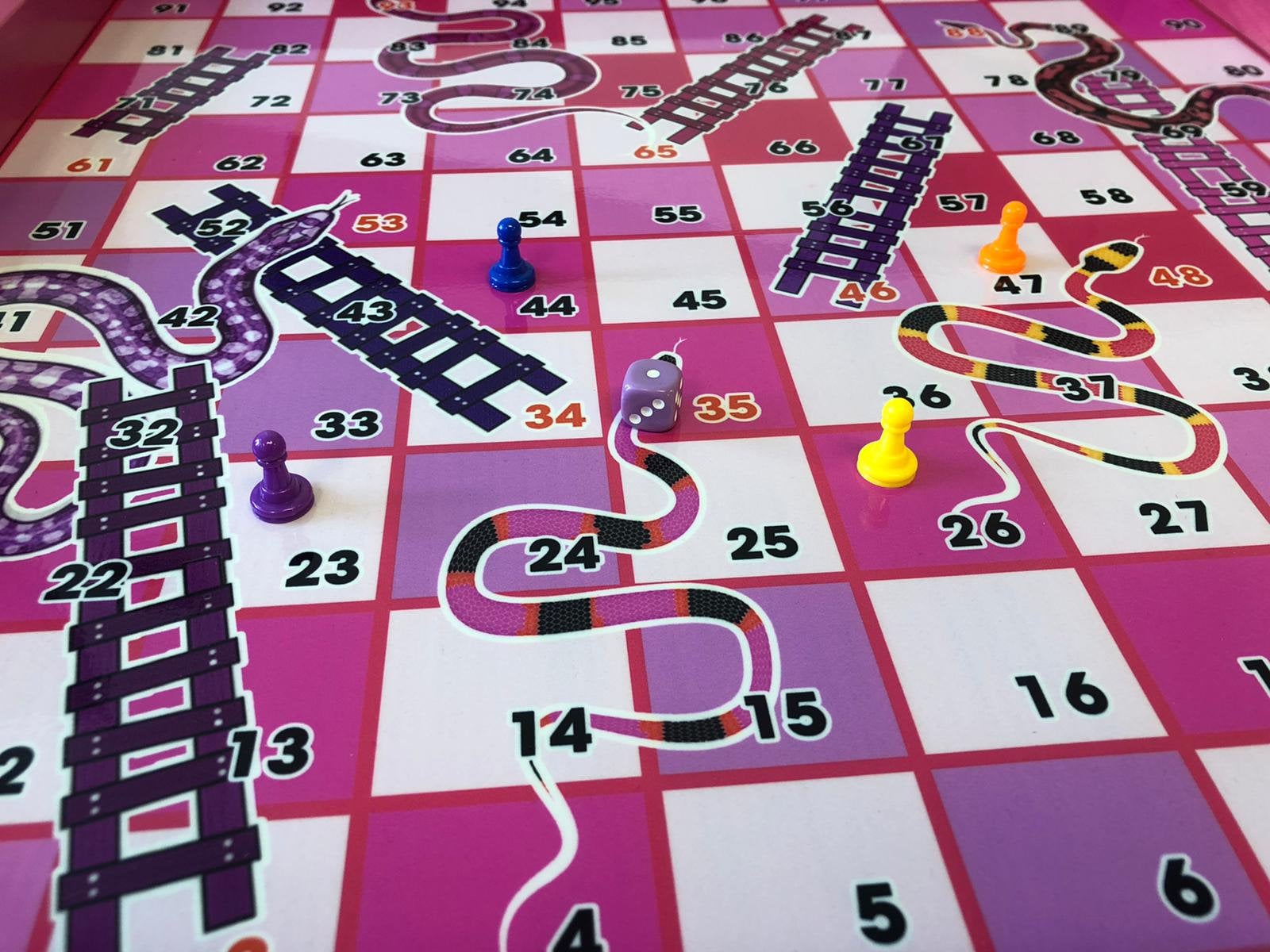 24" Laminated Snakes & Ladders Board Game - Board Games - Family Fun ...
