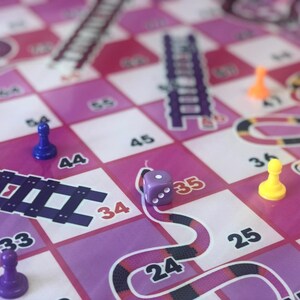 24" Laminated Snakes & Ladders Board Game - Board Games - Family Fun ...