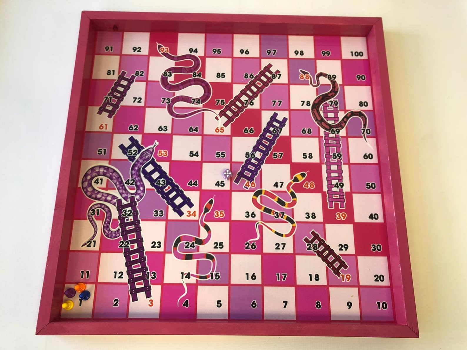 24" Laminated Snakes & Ladders Board Game - Board Games - Family Fun ...