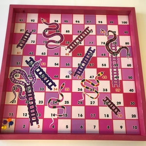 24" Laminated Snakes & Ladders Board Game - Board Games - Family Fun ...