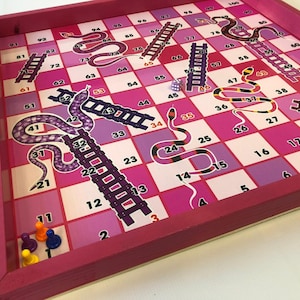24" Laminated Snakes & Ladders Board Game - Board Games - Family Fun ...