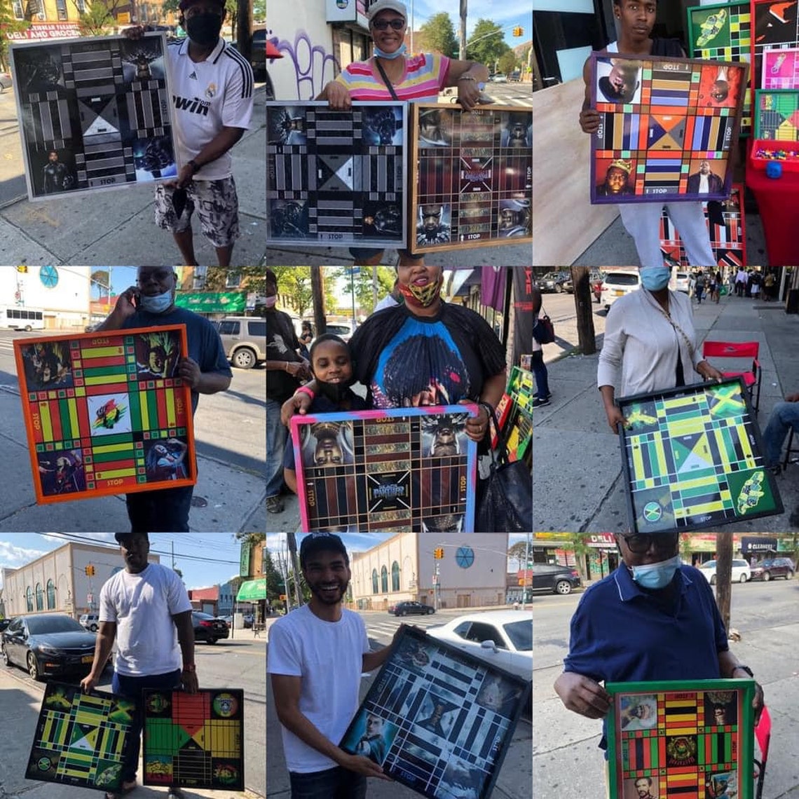 24" 2 Sided . Jamaica Love Ludi Board/ Checker Back - Etsy