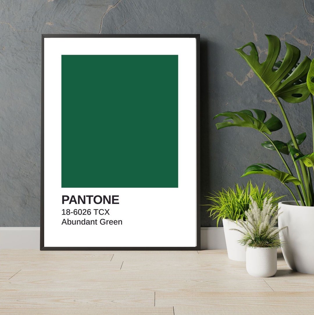 Abundant Green Pantone Print Printable Art, Digital Print, Print at ...