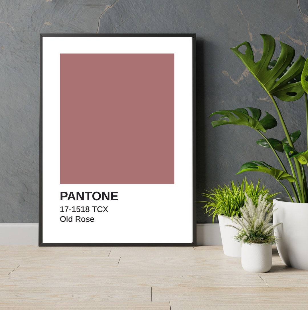 Old Rose Pantone Print Printable Art, Digital Print, Print at Home ...