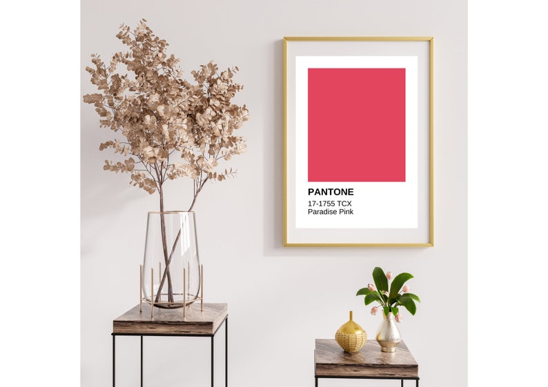 Paradise Pink Pantone Print Printable Art Digital Print - Etsy