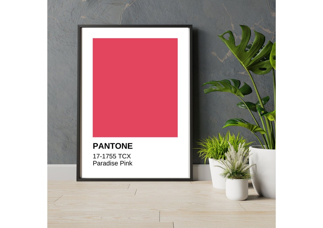 Paradise Pink Pantone Print Printable Art, Digital Print, Print at Home ...