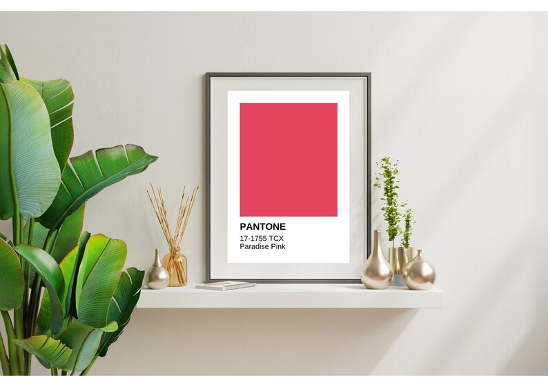 Paradise Pink Pantone Print Printable Art Digital Print - Etsy