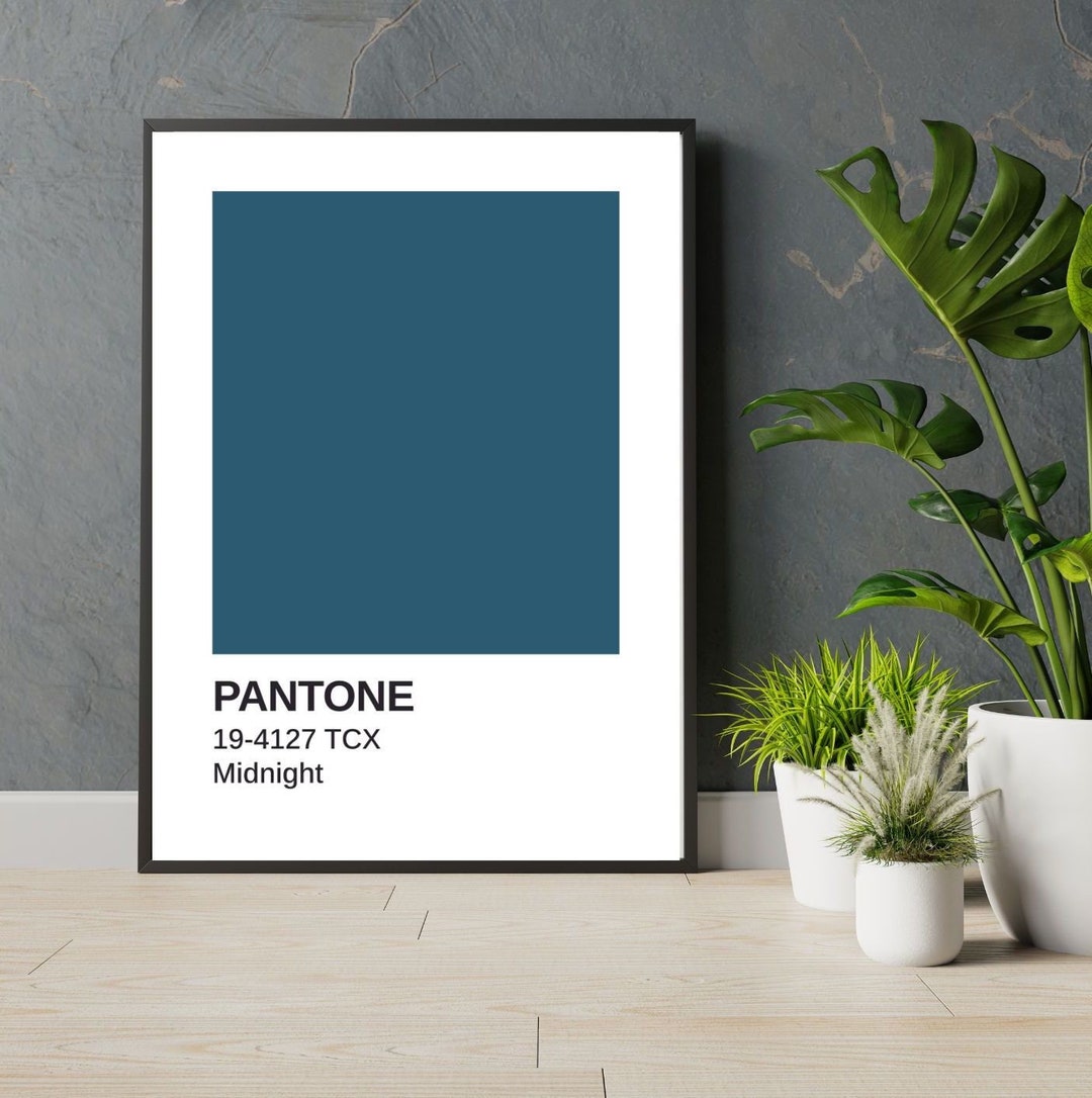 Midnight Pantone Print Printable Art, Digital Print, Print at Home ...