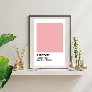 Strawberry Cream Pantone Print Printable Art Digital Print - Etsy