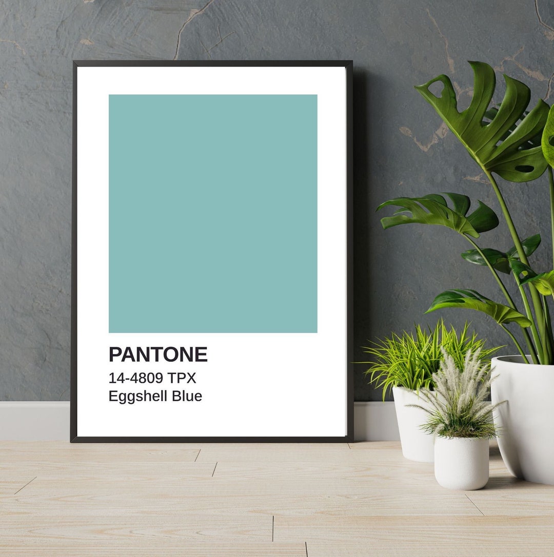 Eggshell Blue Pantone Print Printable Art Digital Print - Etsy