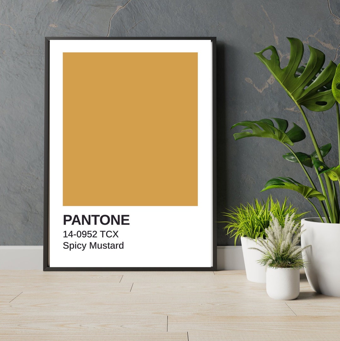 Spicy Mustard Pantone Print Printable Art, Digital Print, Print at Home ...
