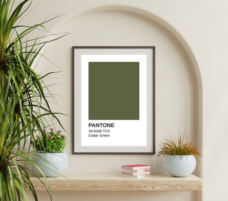 Cedar Green Pantone Print Printable Art, Digital Print, Print at Home ...