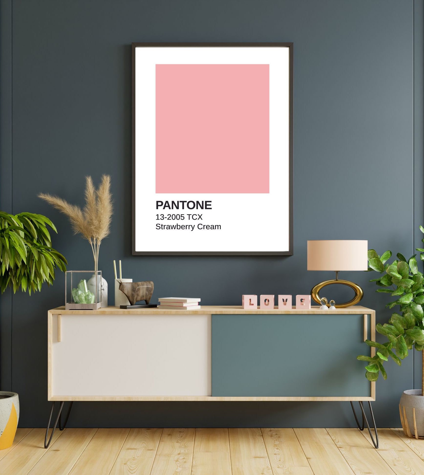 Strawberry Cream Pantone Print Printable Art Digital Print - Etsy