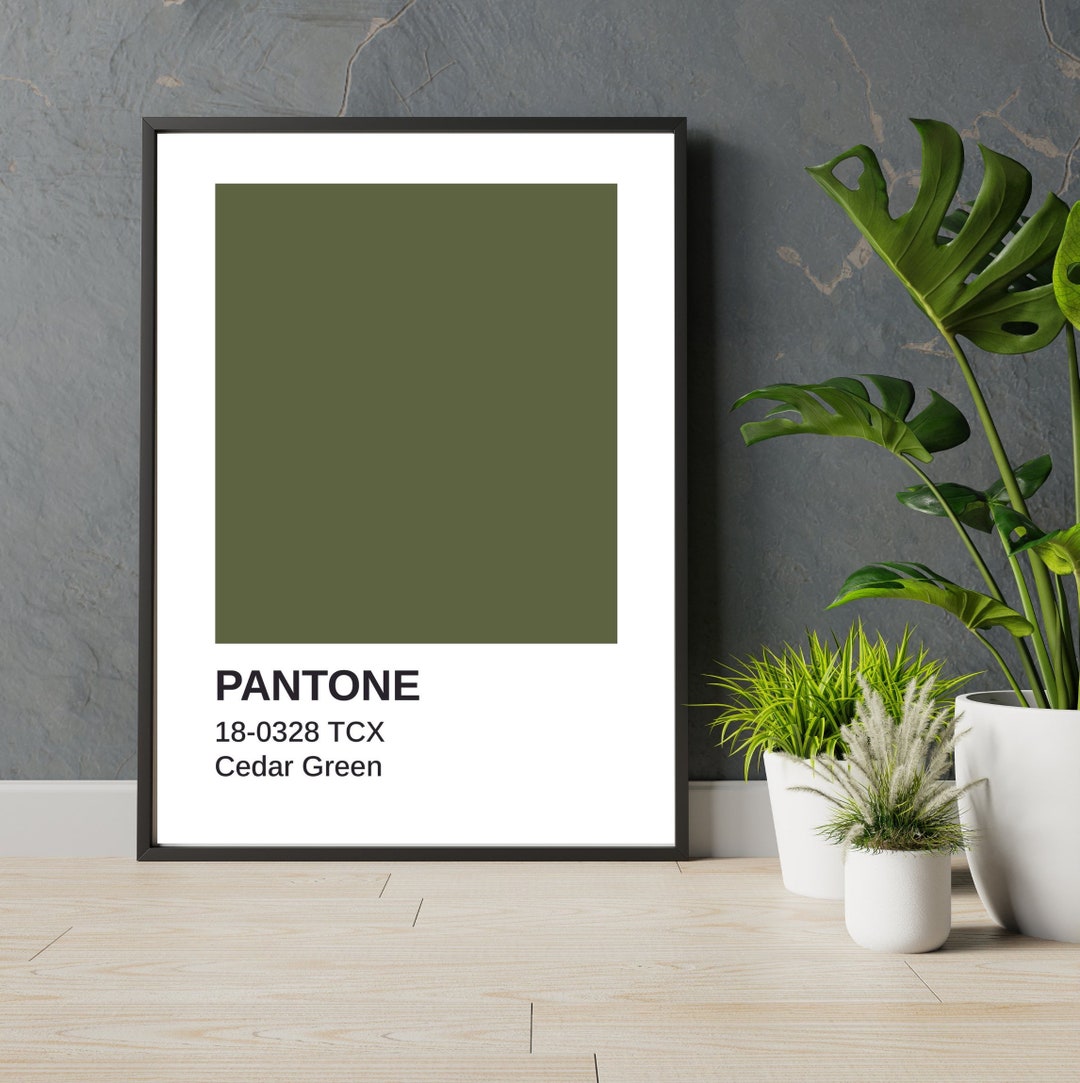 Cedar Green Pantone Print Printable Art, Digital Print, Print at Home ...