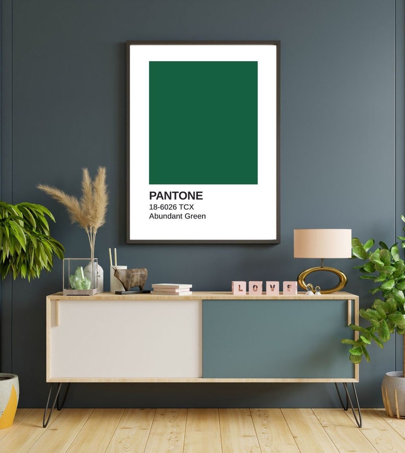 Abundant Green Pantone Print Printable Art, Digital Print, Print at ...