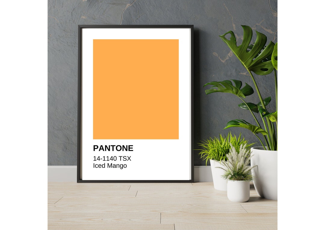 Iced Mango Pantone Print Printable Art, Digital Print, Print at Home ...