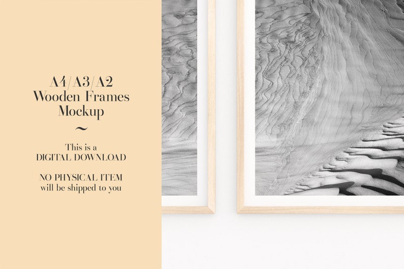 A1 A2 A3 A4 Frame Mockup Set of 3 Frames Mockupwooden Frame | Etsy
