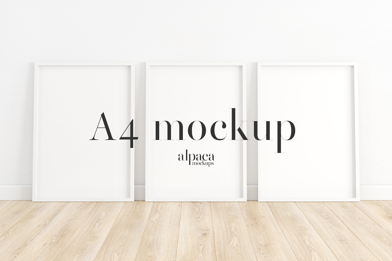 A1 A2 A3 A4 Frame Mockup, Set of 3 Frames Mockup, White Frame, Modern ...