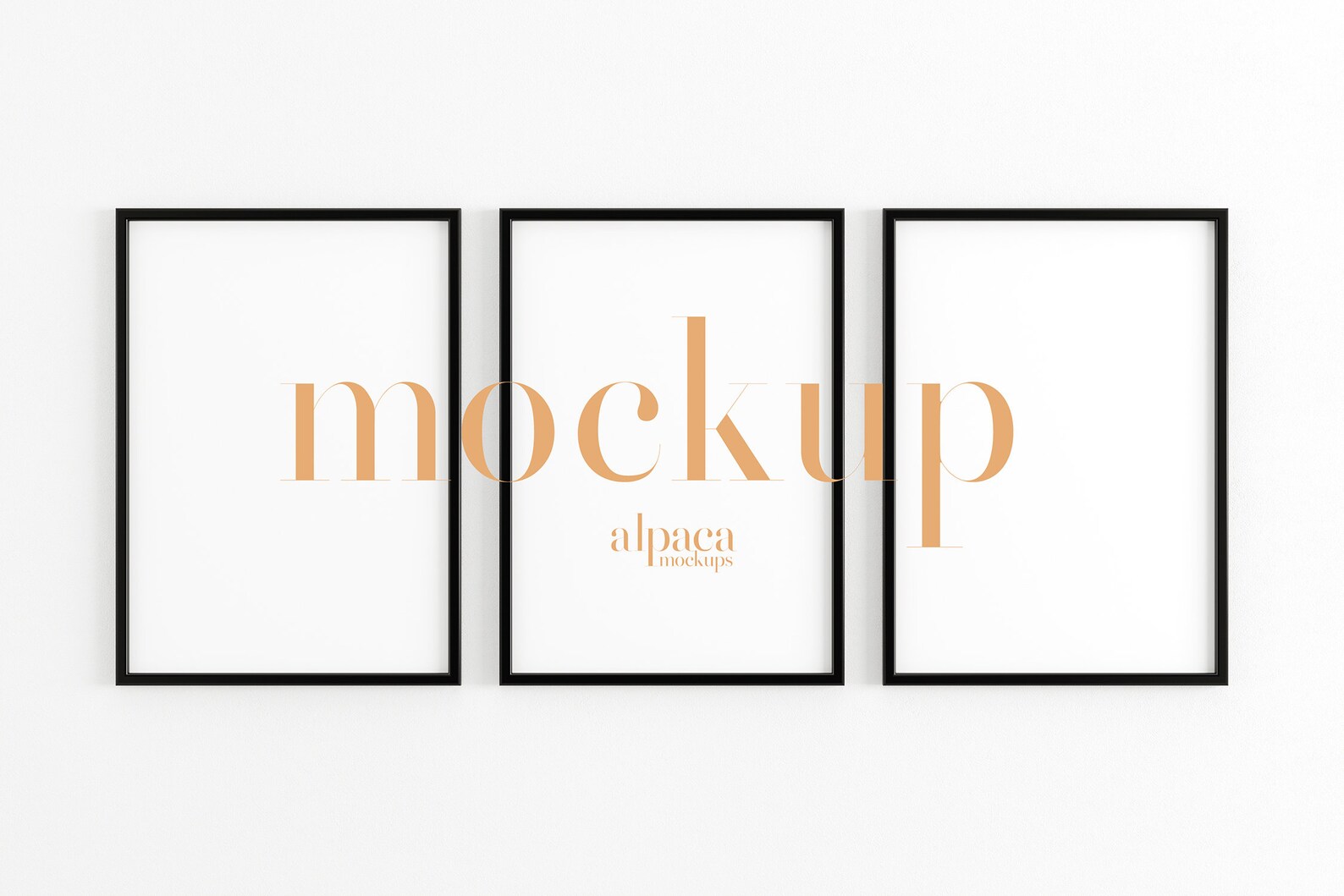 A4 A3 A2 A1 Frame Mockup, Set of 3 Frames Mockup, Black Frame Mockup ...