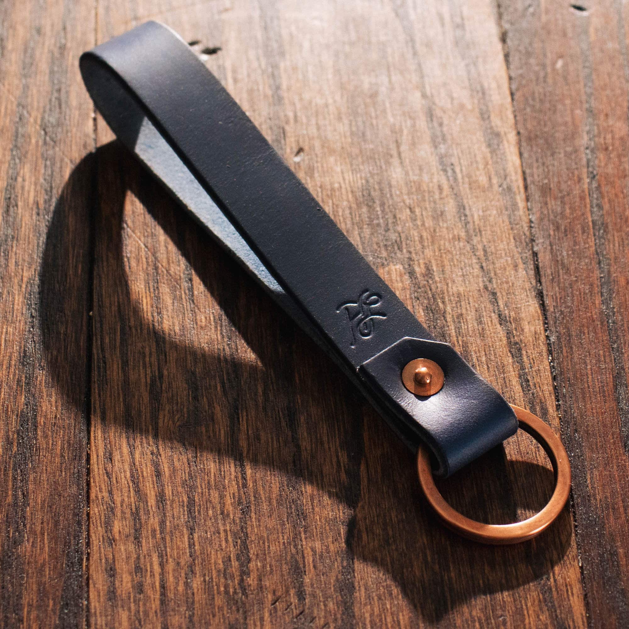 Leather Key Strap, Leather Keychain, Keyfob, Slim Keychain, Made in USA ...