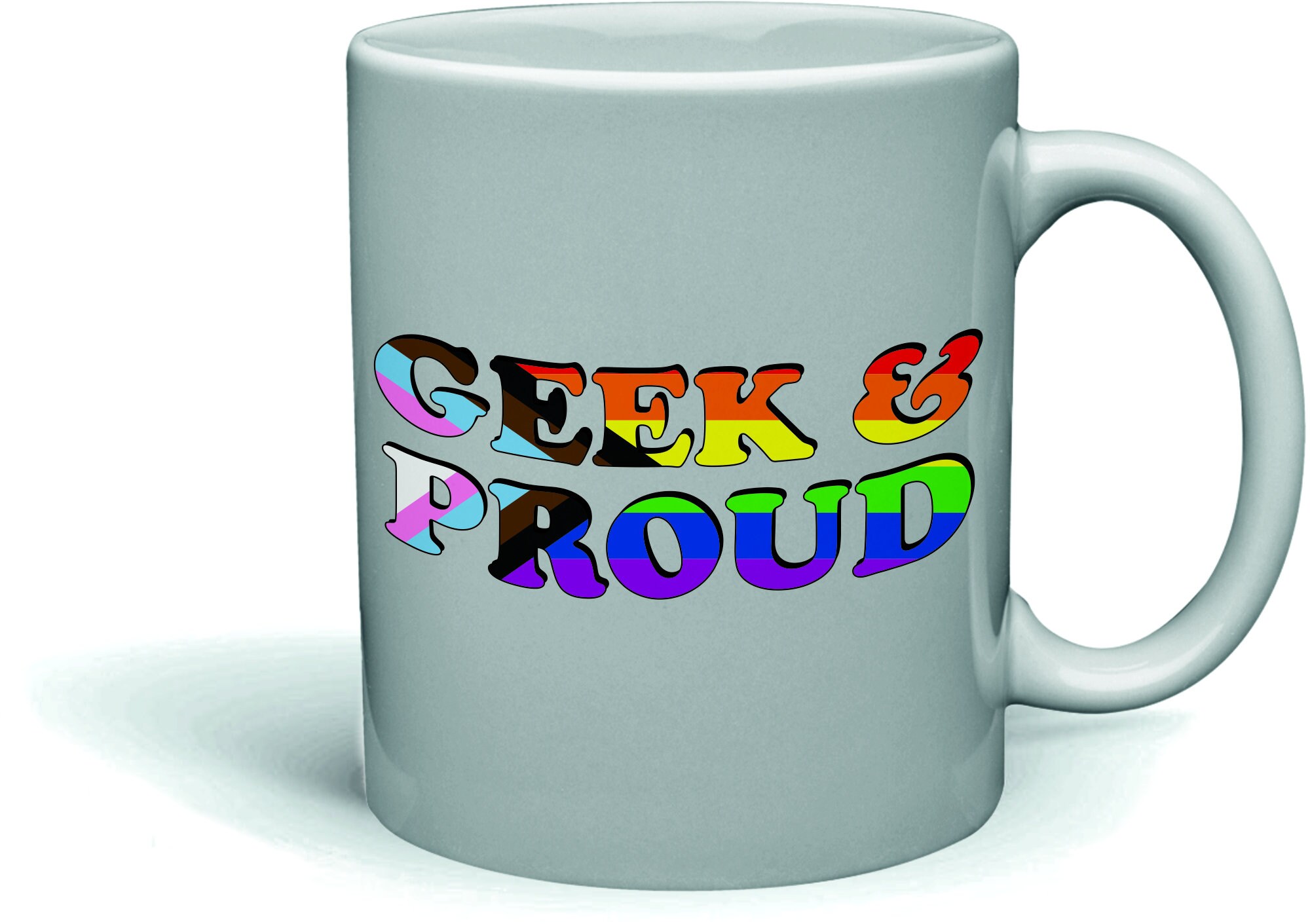 Geek & Proud / Geek Pride Progress Flag Mug - Etsy UK