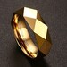 Men's Tungsten Carbide Ring, Wedding Band for Him, Gold Rose Gold ...