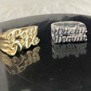 Two Name Ring for Men Custom Name Ring Personality Hip Hop - Etsy