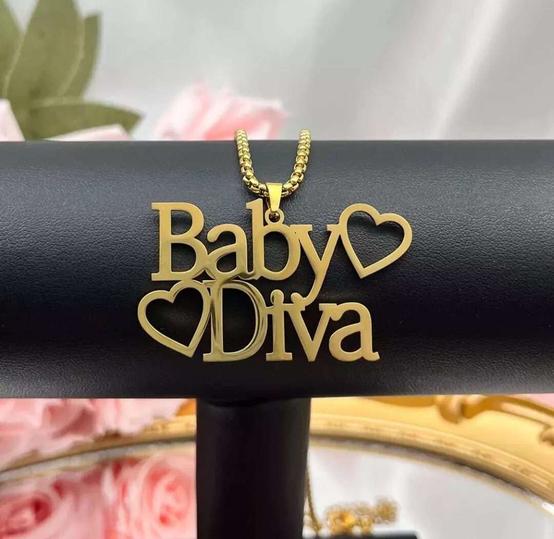 Custom Double Name Necklace, Nameplate Necklace, Gift for Girlfriend ...