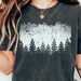 Pine Tree Silhouette Shirt, Forest Shirt, Evergreen Trees, Outdoors ...