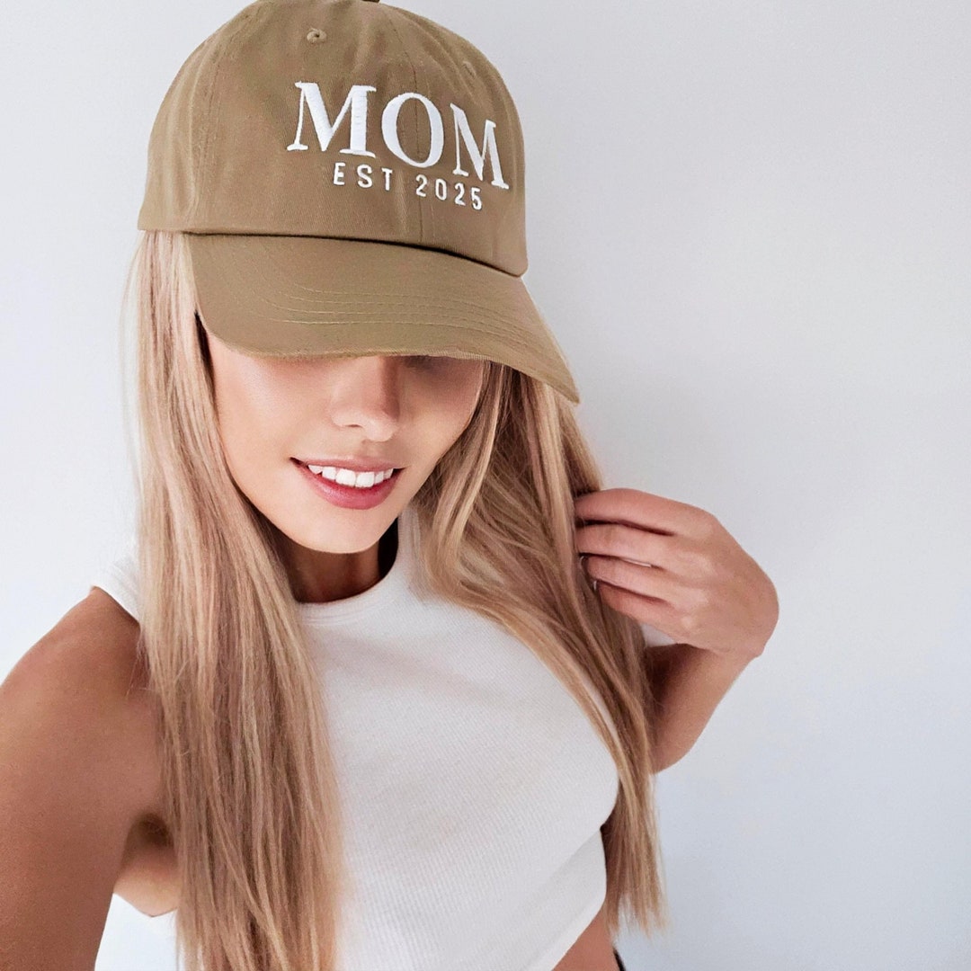 Custom Embroidered Hat Mom Est 2024, Custom Date Baseball Cap, Mothers ...