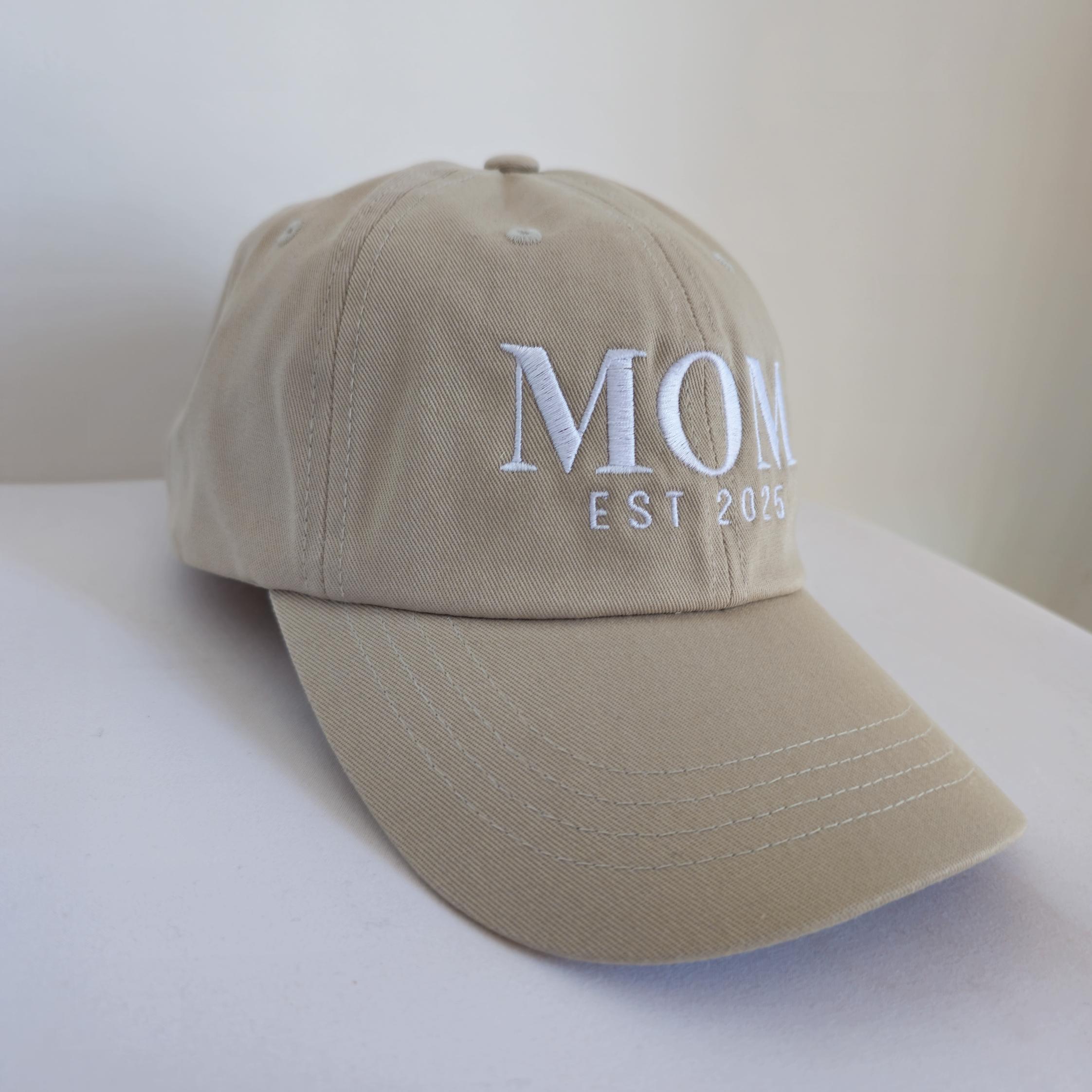Custom Embroidered Hat Mom Est 2024, Custom Date Baseball Cap, Mothers ...