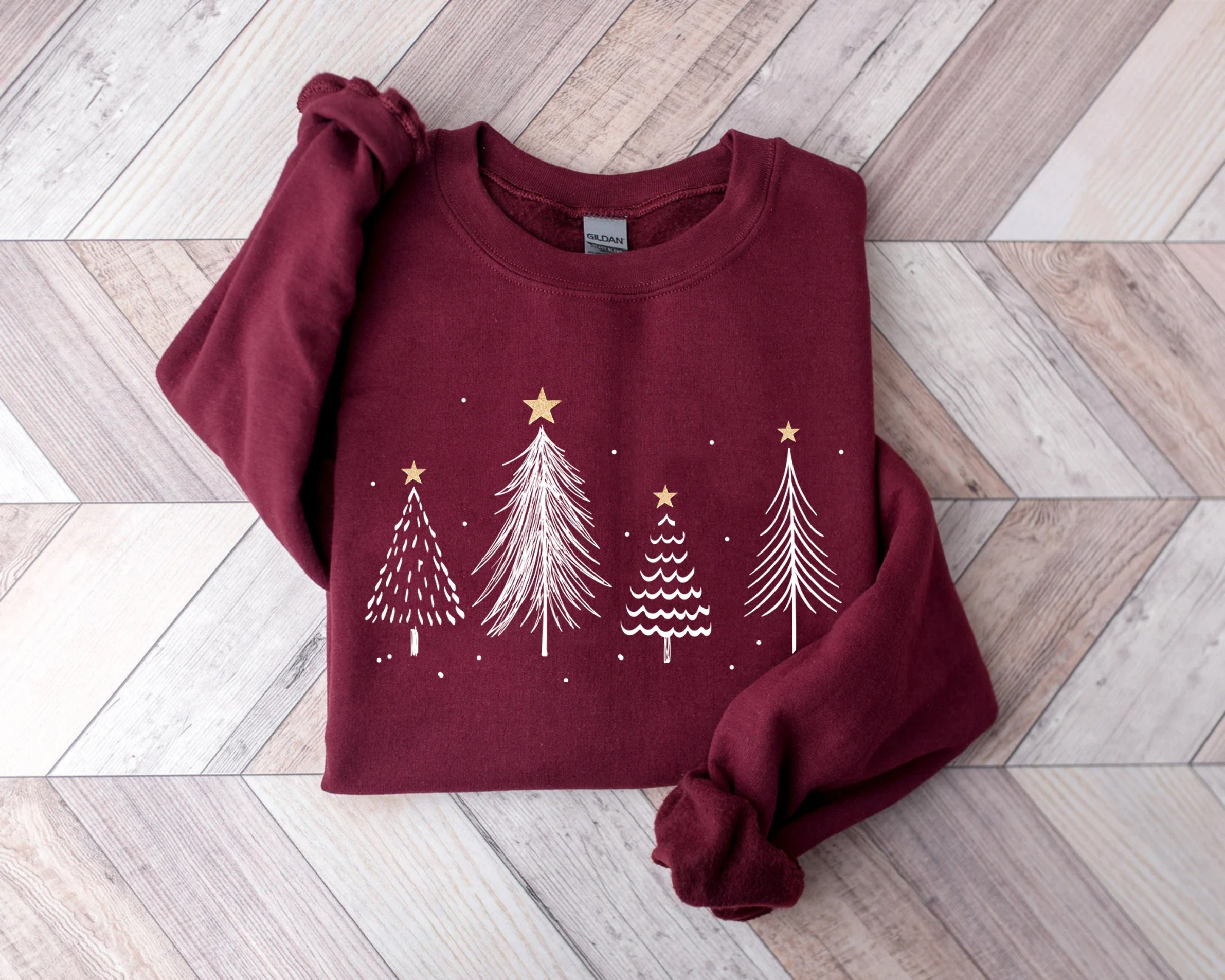 Christmas Tree Sweater Christmas Trees Christmas Sweater - Etsy