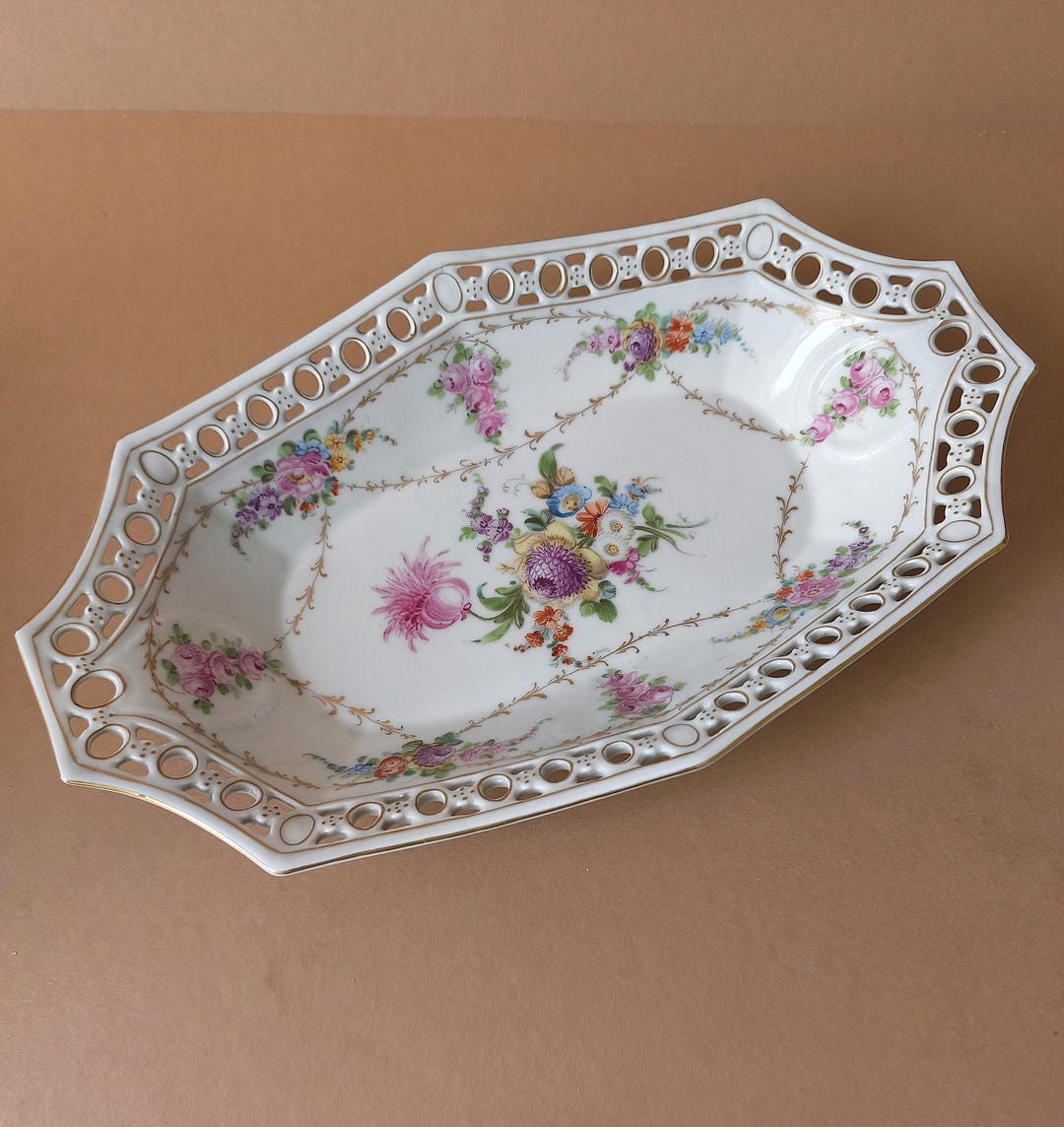 Vintage Porcelain Rarity: Franziska Hirsch 1901-1914 Bowl, Hand-painted ...