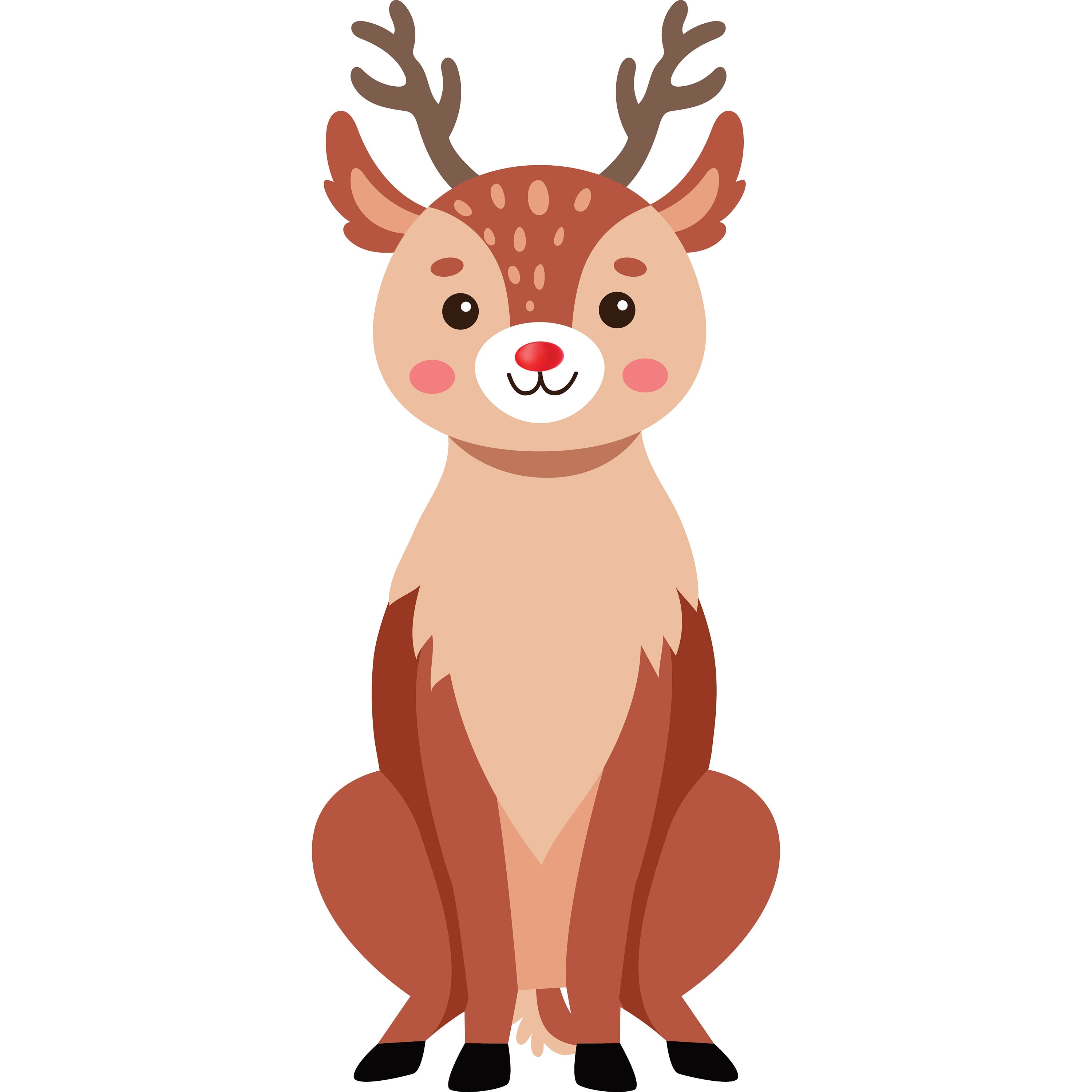 Christmas Reindeer Clipart INSTANT Download Christmas Clip - Etsy