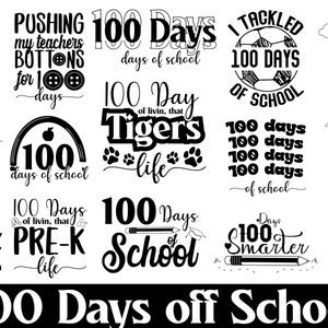 100 Days of School, First Day School Svg Bundle, Back School Svg Bundle ...