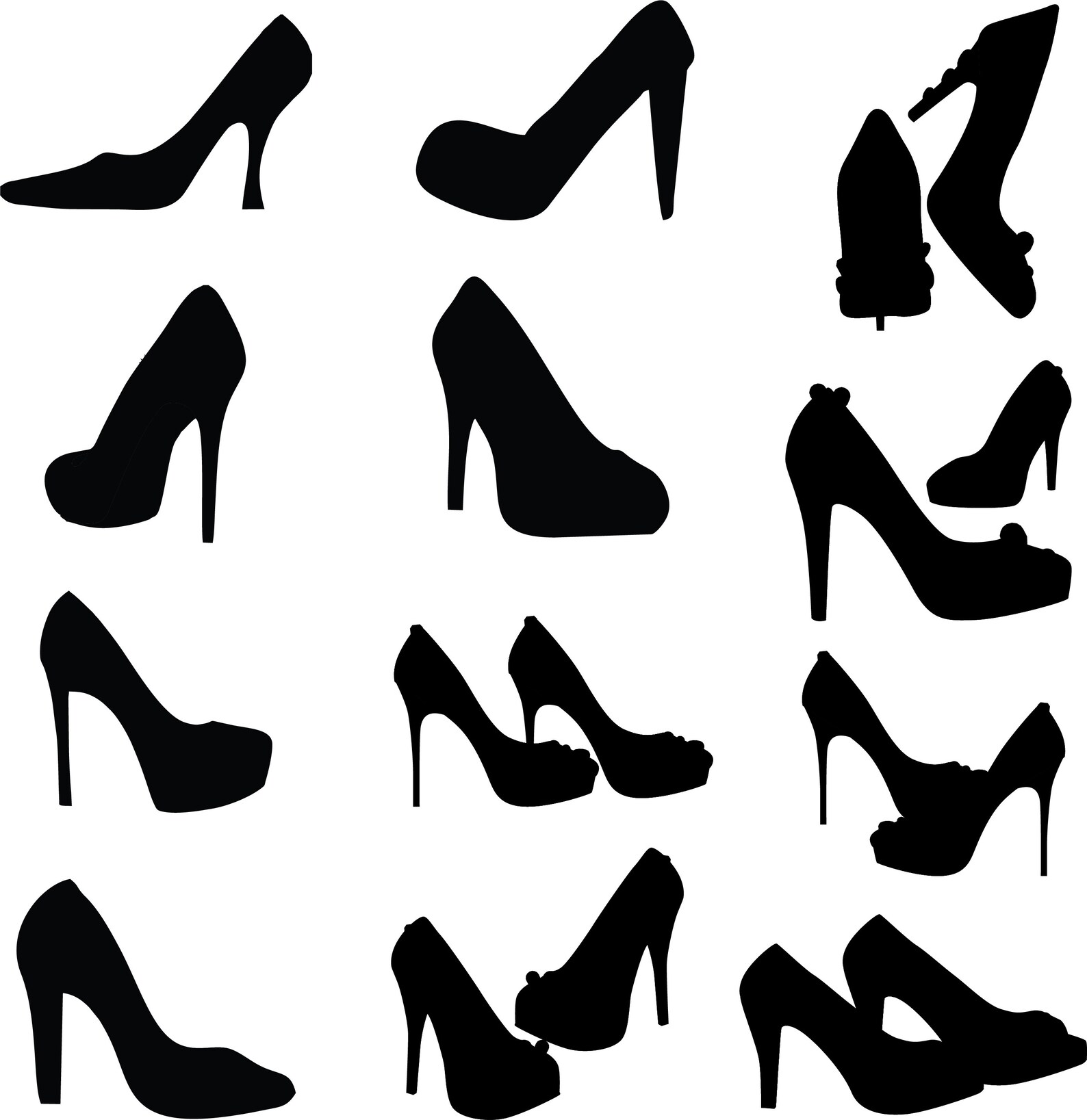 High Heel SVG Women Shoes Silhouette Stiletto Heels SVG - Etsy