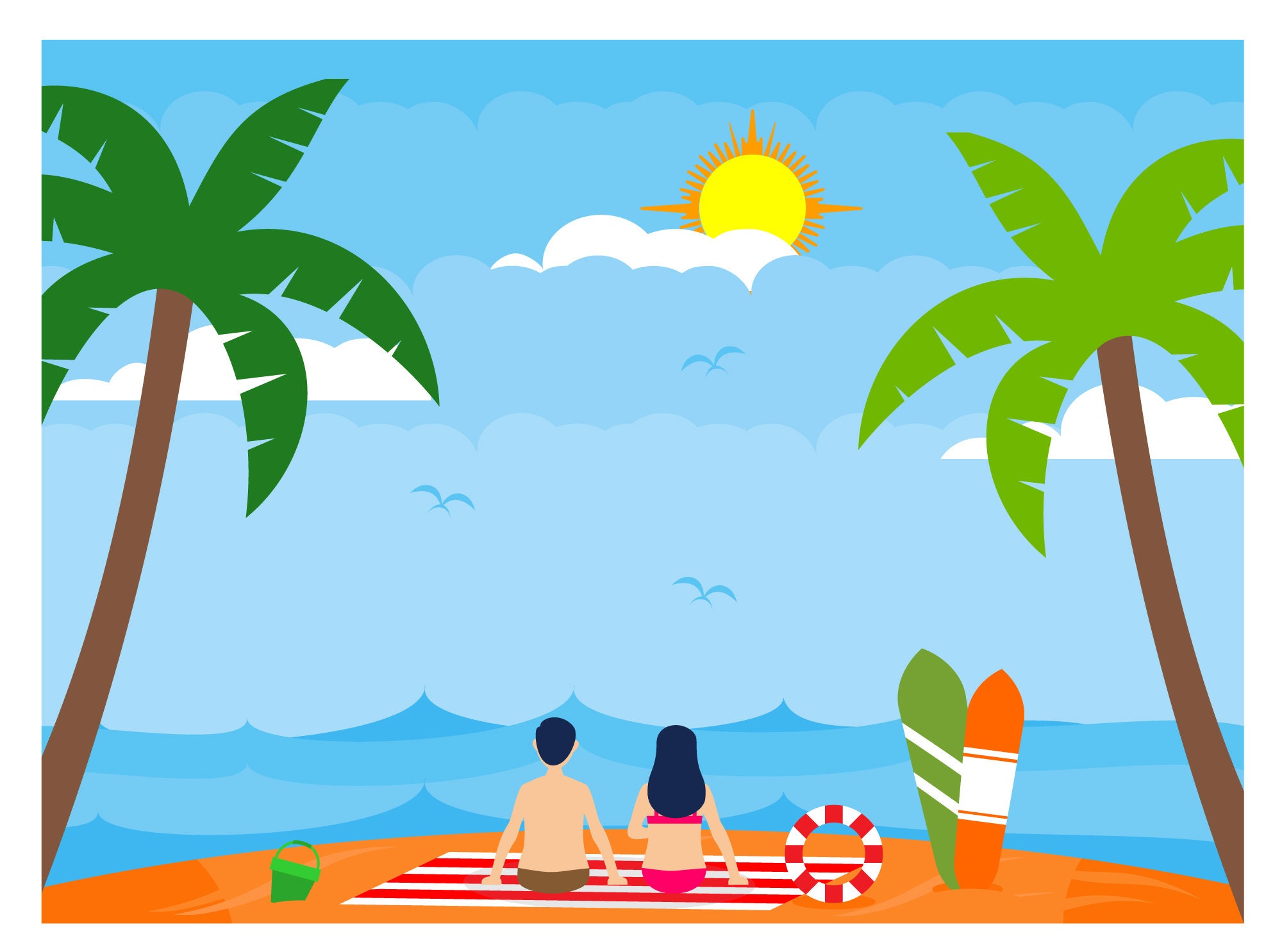 Tropical Beach Clipart