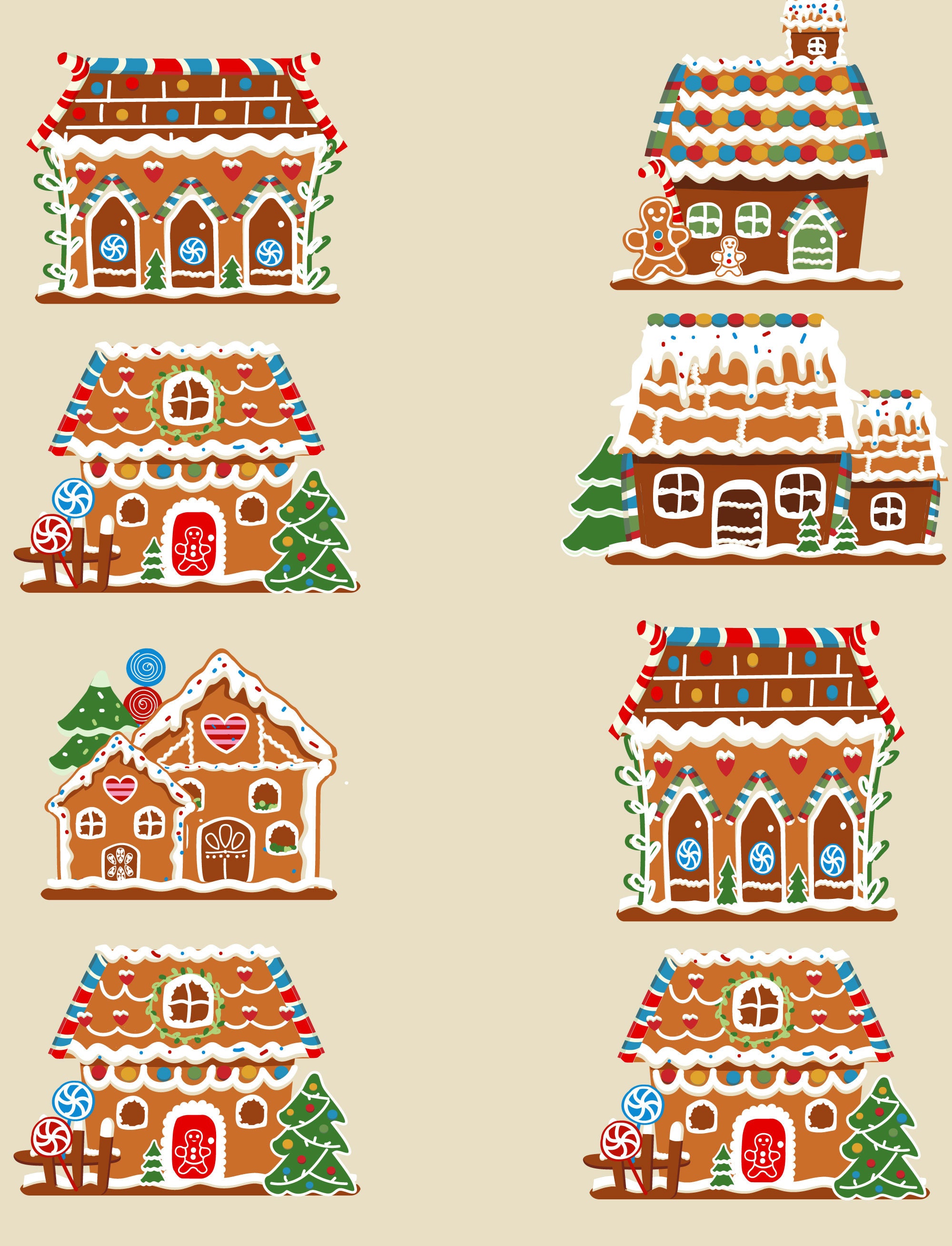 Gingerbread House Clipart: Christmas Winter SVG, AI, EPS (digital ...