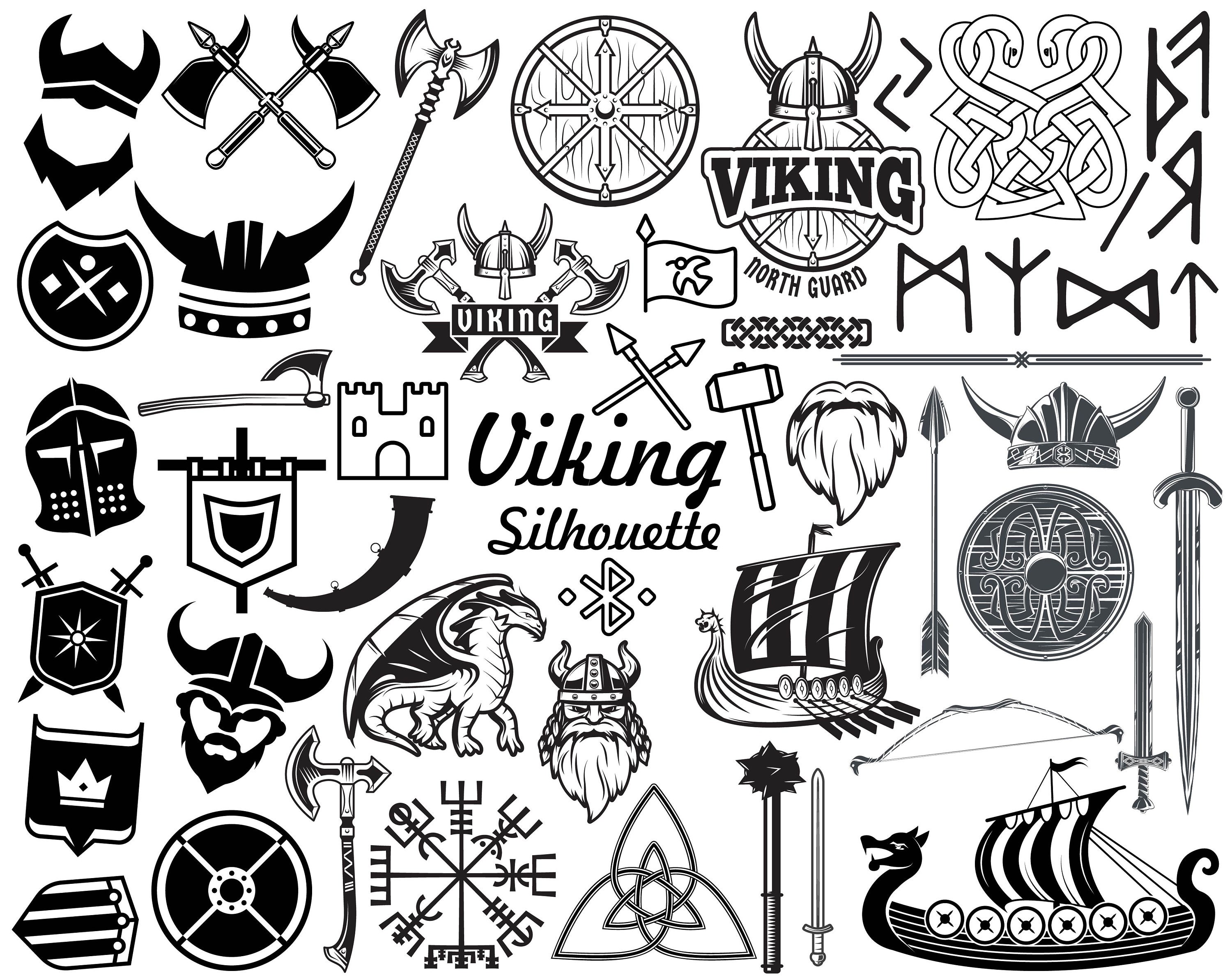 Viking SVG Bundle Celtic and Viking Clipart Viking Images - Etsy