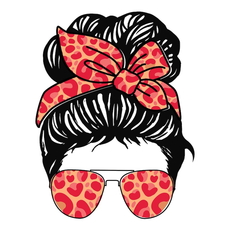 Messy Bun Svg Bundle Mom Life Bundle Messy Bun With Glasses Etsy